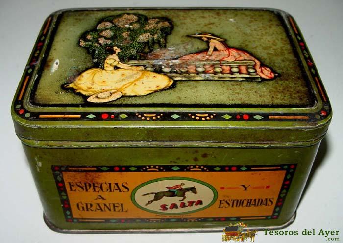 TesorosDelAyer.com · Old Antique Vintage Tin Box · Old tins boxes