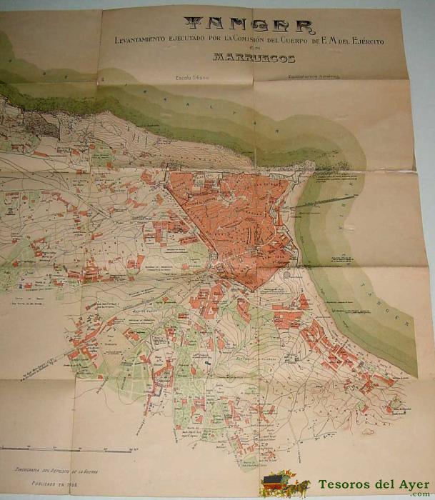 TesorosDelAyer.com · PAPEL ANTIGUO · PLANOS, MAPAS · ANTIGUO MAPA DE ...