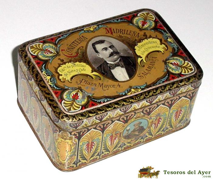 TesorosDelAyer.com · Old Antique Vintage Tin Box · Old tins boxes